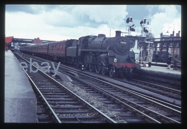 ORIGINAL 35MM SLIDE- BR 4MT 75002 at Shrewsbury station c.1965. £3.89 ...
