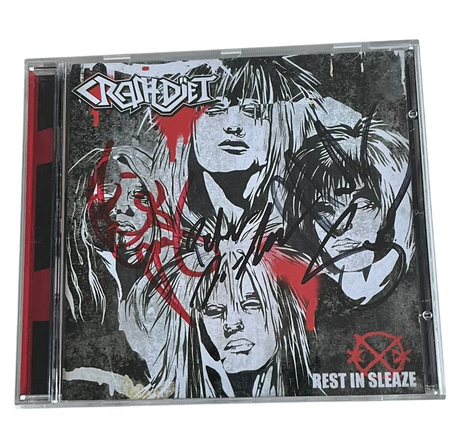CRASHDIET - REST In Sleaze 2005 CD SIGNED AUTOGRAPHED OOP Rare Glam ...