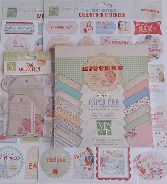 CRAFT CLEAROUT KITSCHY Kitchen Cardmaking Bundle, 6x6 Paper Pad, Tags ...