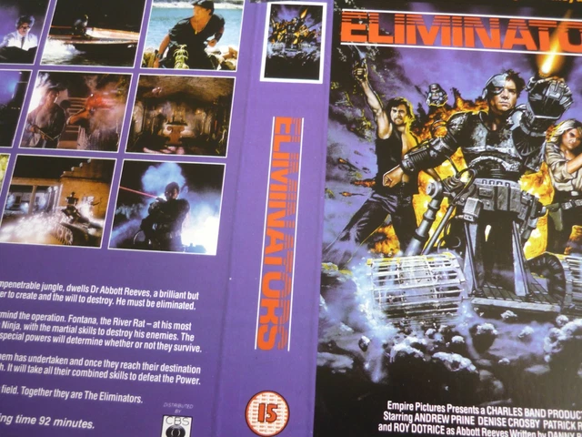 REPRODUCTION VHS SLEEVE cover video eliminators 1986 charles band £16. ...