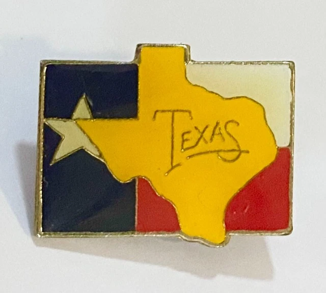 STATE OF TEXAS Souvenir Pin Badge Flag Design USA Rare Vintage (A2) $9. ...