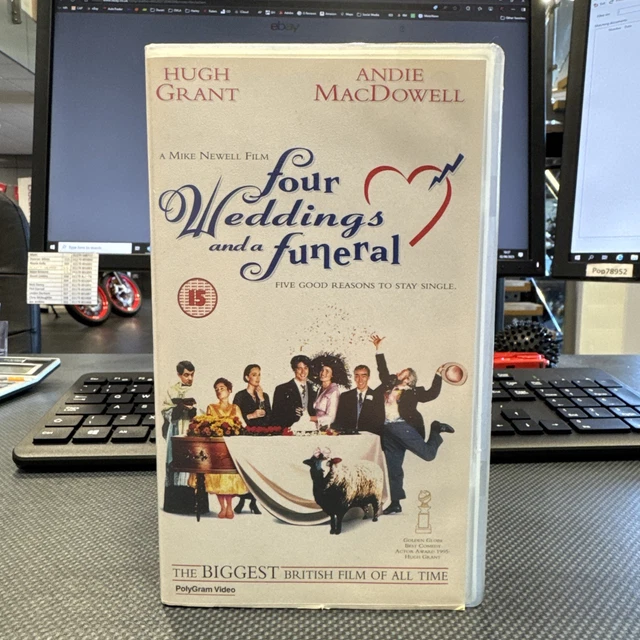 FOUR WEDDINGS AND A Funeral - VHS Video - Pal - Video Cassette £4.36 ...