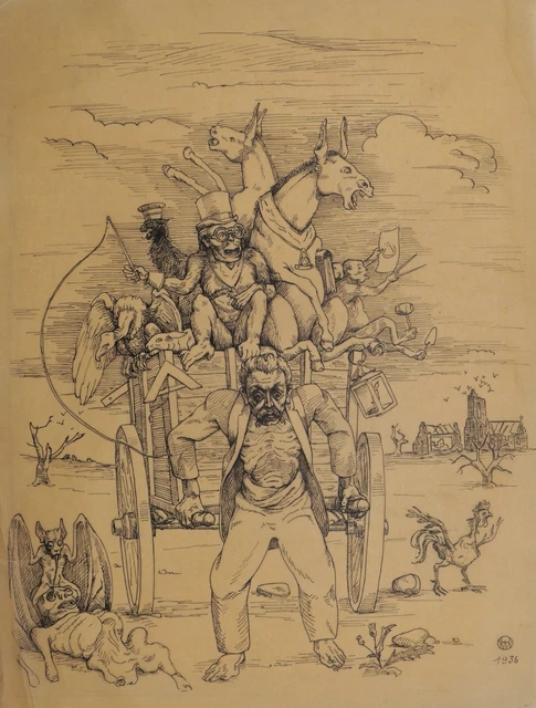 ROBERT WEST CARTOON Illustration Cartoon Freemasonry Humor Animal War ...