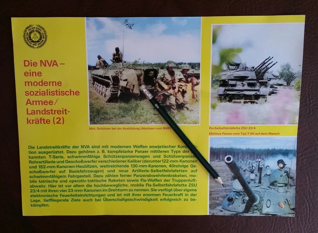 ORIGINAL PLAKAT POSTER DDR Politik NVA Militär GST Panzer Motschütze T ...