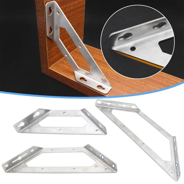 STAINLESS STEEL CORNER Code Bracket/Angle Code Shelf Support Fastener ...