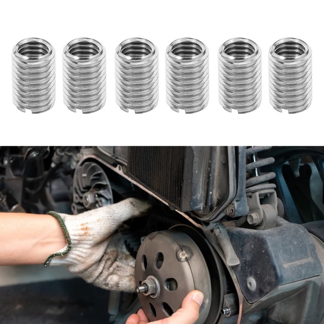 10PCS METAL THREAD Repair Coupler Threaded Fastener Insert Stainless ...