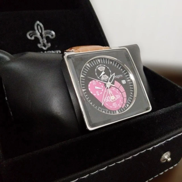 [NEW BATTERY REPLACEMENT] VAGARY wristwatch chronograph black dial ...