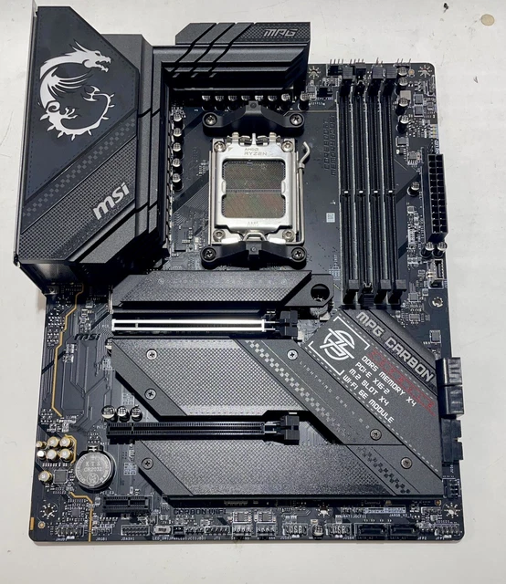 MSI MAG X670E CARBON Wi-Fi AM5 ATX Motherboard! Faulty Damaged CPU ...