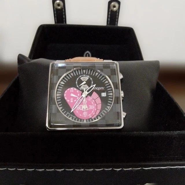 [NEW BATTERY REPLACEMENT] VAGARY wristwatch chronograph black dial ...