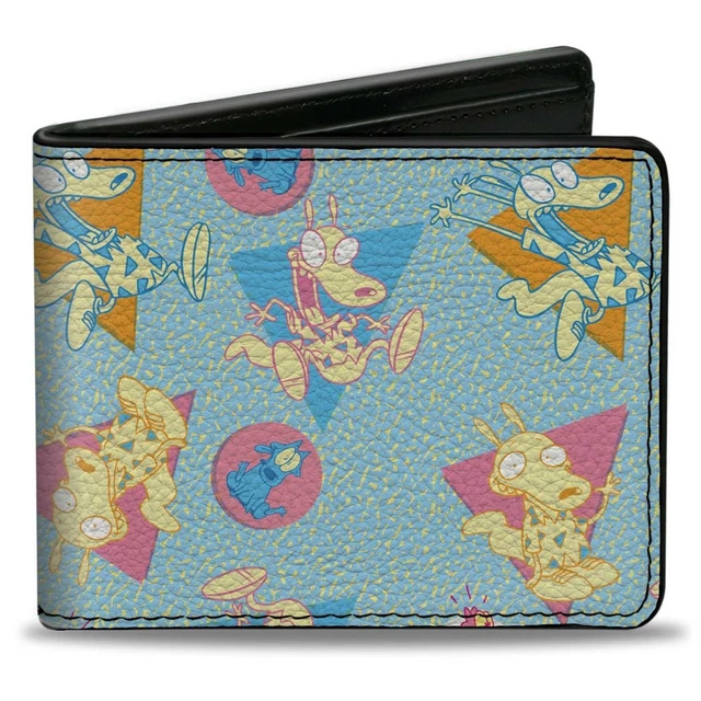 BI-FOLD WALLET ROCKO'S Modern Life Rocko & Spunky Scattered Expressions ...