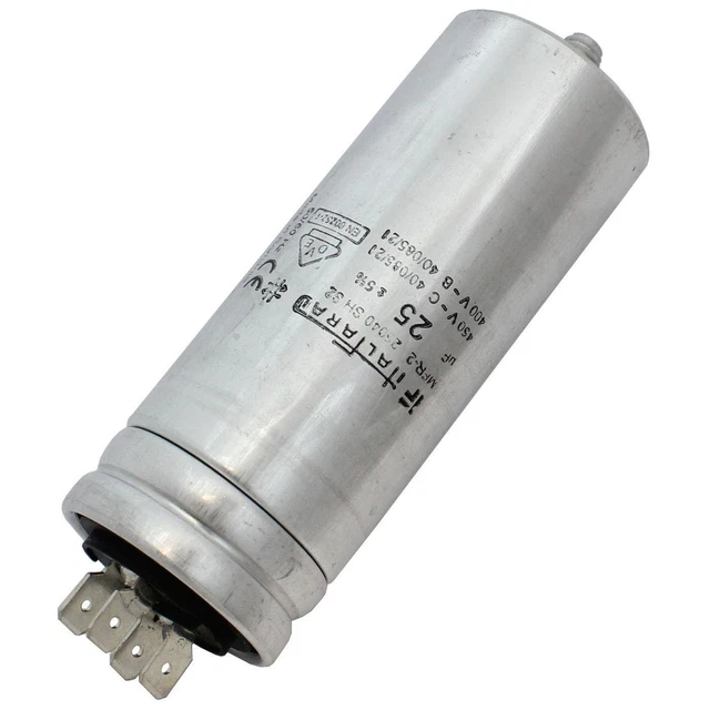 STARTING / MOTOR Capacitor 25µF 450V 40x103mm Plug 6,3x0,8m Italfarad ...