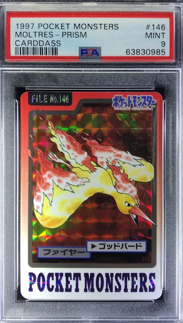 CARTE POKEMON JAPONAISE Carddass 1997 146 Moltres Prism Full Art PSA 9 63830985 EUR 166,90 ...