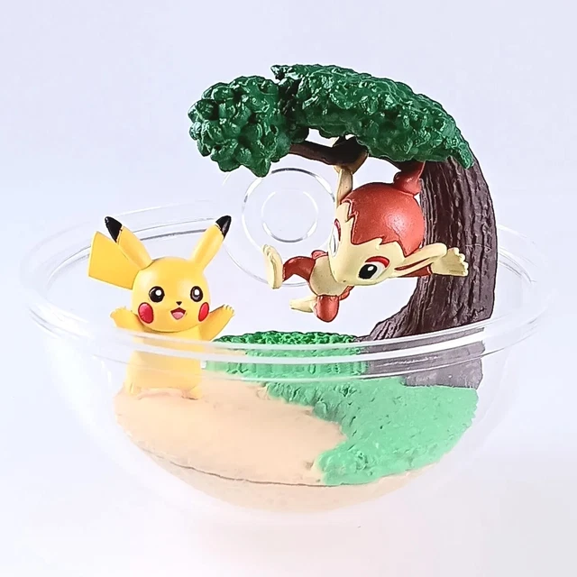FIGURINE CAPSULE PIKACHU Chimchar Pokemon Re-ment Terrarium du Japon F ...