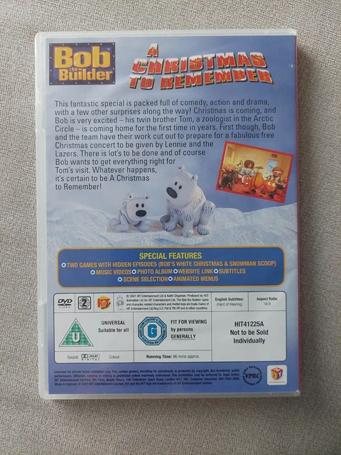 BOB THE BUILDER A CHRISTMAS TO REMEMBER DVD With Special Features £2.89 ...