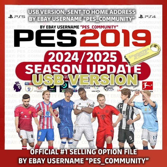 PES 2019 OPTION File Patch *24/25 SEASON TRANSFERS AND KITS, MARCH 2025 ...