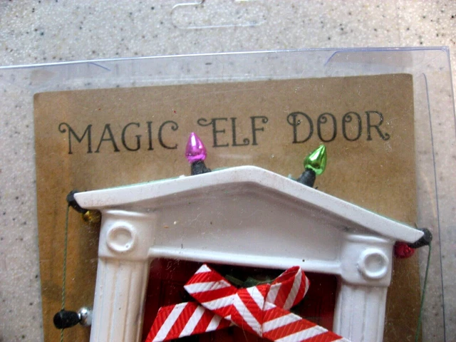 NEW MUDPIE MAGIC Elf Entry Door Poem on Back Christmas Lights on Sides ...