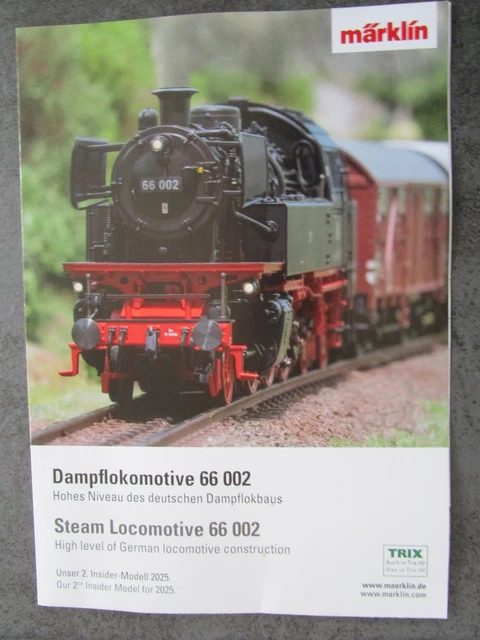 MÄRKLIN DAMPFLOKOMOTIVE 66002 Prospekt 2025" EUR 1,50 - PicClick DE