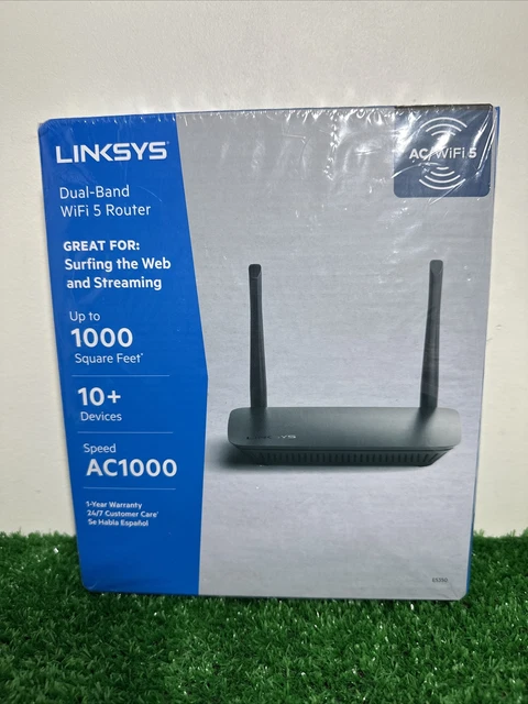 LINKSYS DUAL BAND AC1000 WiFi Router, Wifi 5 Technology, Black $31.35 ...
