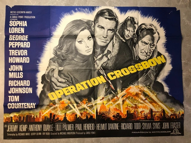 OPERATION CROSSBOW (1965) Original Uk Quad Poster Sophia Loren,George ...