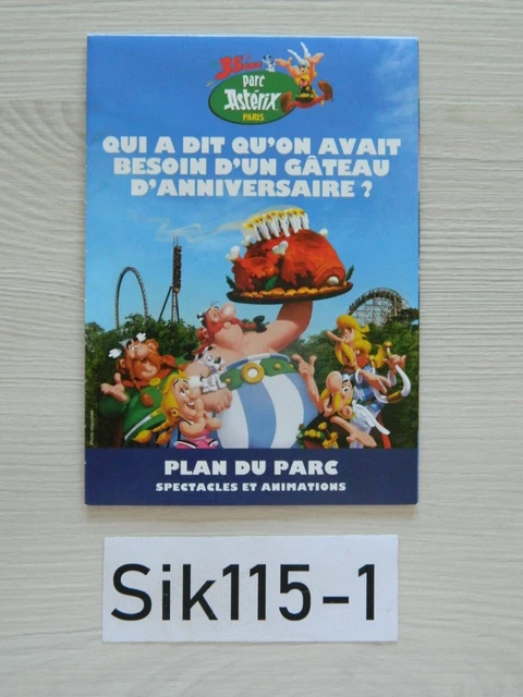 PARC ASTÉRIX PLAN DE PARC carte 2024 POUR COLLECTION 35 ans attraction ...