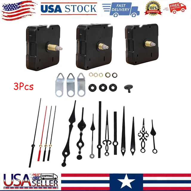 DIY WALL QUARTZ Clock Movement Mechanism Replacement Repair Kit Tool ...