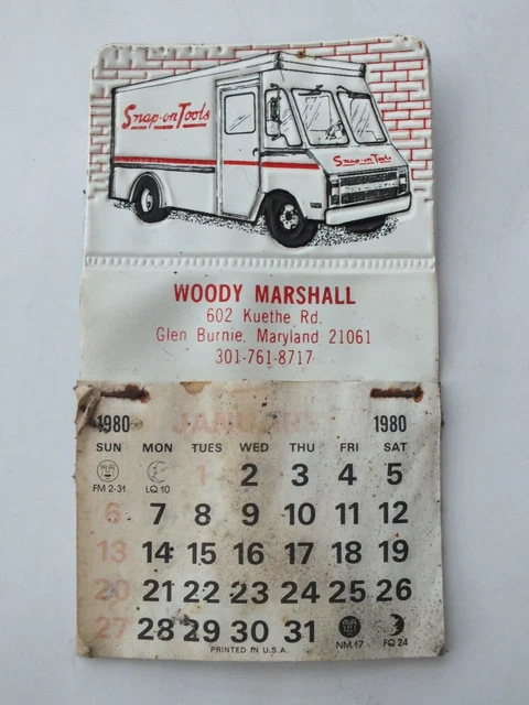 RARE VINTAGE 1980 Woody Marshall Snap On Dealer Tool Box/Garage Sticker ...