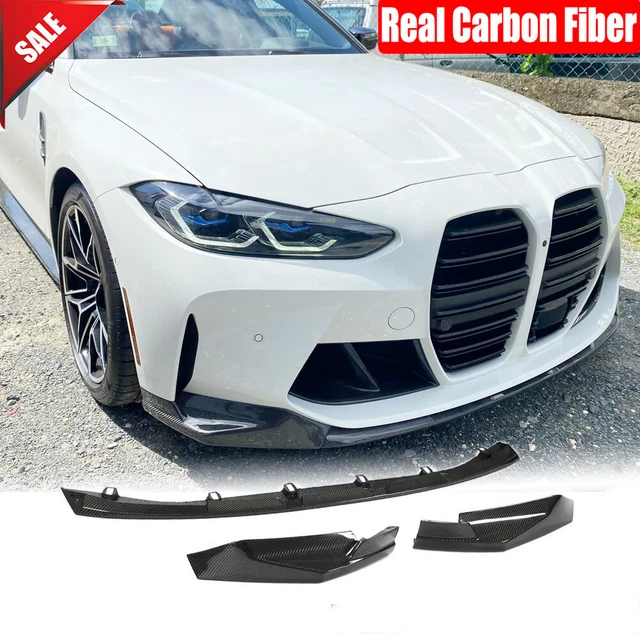 FOR BMW G80 M3 G82 M4 2021-2024 Real Carbon Front Bumper Lip Spoiler Splitters £322.99 - PicClick UK