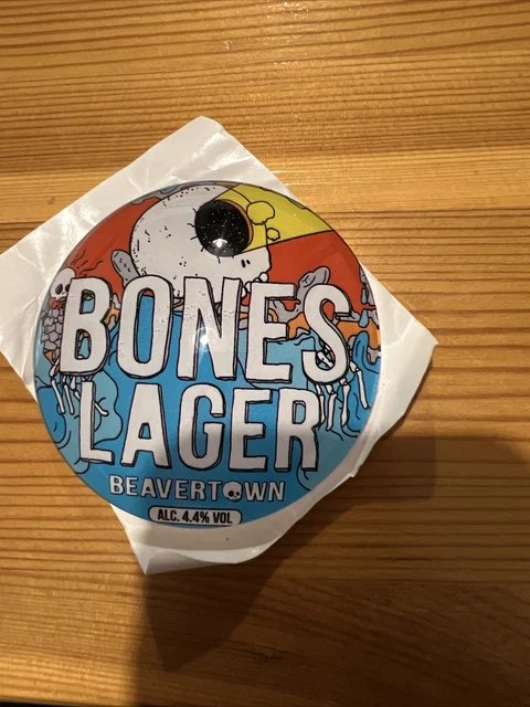 BONES LAGER BEAVERTOWN Beer Badge 3D Acrylic Fisheye £8.00 - PicClick UK