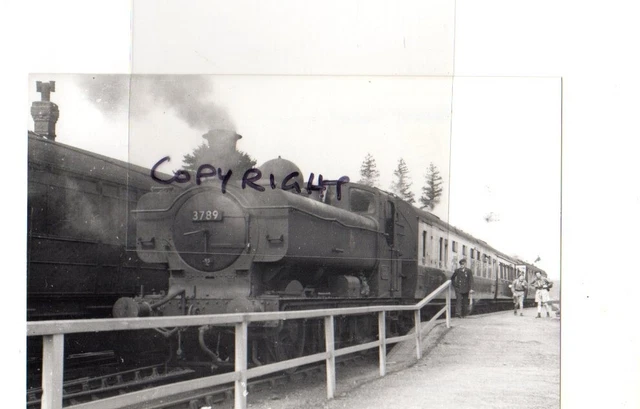 RAIL PHOTO GWR 060pt 3789 Three Cocks Junction Station Radnor Talgarth ...