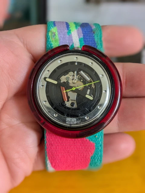VINTAGE SKELETON SWATCH Pop Watch Working But Needs A Service £7.99 ...
