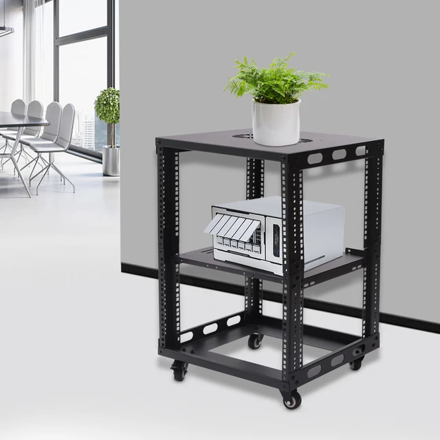 OPEN FRAME SERVER Rack Network Server Rack 12U 4 Post 19.7" Adjustable ...