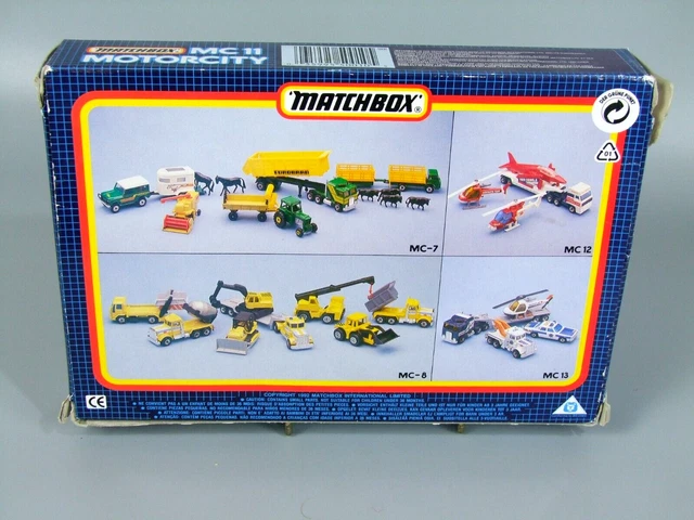 MATCHBOX MC11 MOTORCITY Set, Car Transporter Lorry, Ford Escort XR3i ...