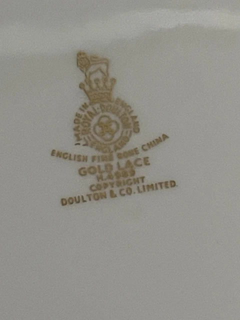 ROYAL DOULTON GOLD Lace 10.5” Sandwich Cake Afternoon Tea Plate ...