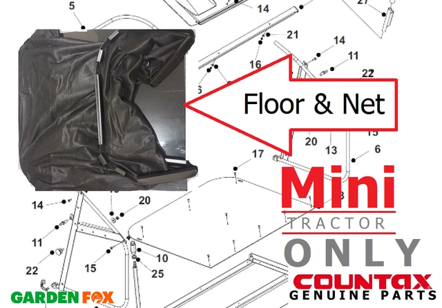 GENUINE COUNTAX C350H MINI Tractor - Collector NET & FLOOR ASSY ...