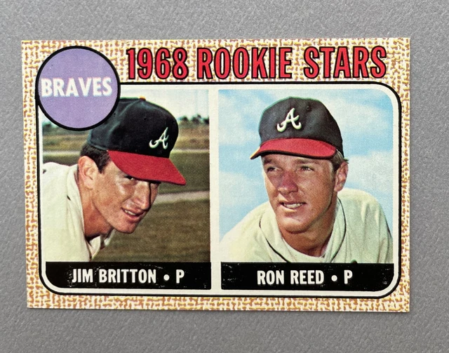 1968 TOPPS BASEBALL Jim Britton / Ron Reed Rookie Stars #76 Atlanta ...