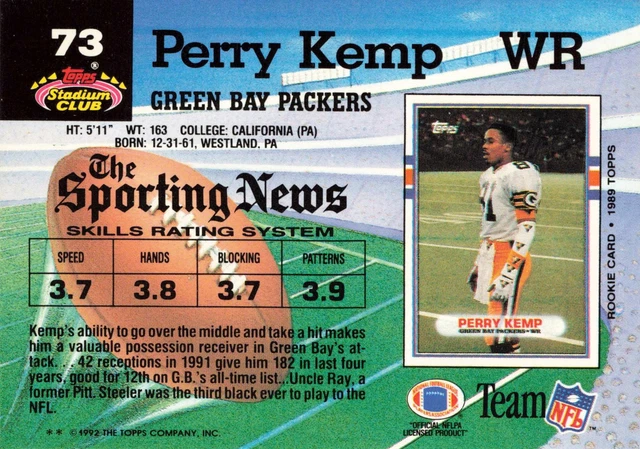PERRY KEMP #73 1992 Stadium Club Green Bay Packers EUR 1,77 - PicClick FR