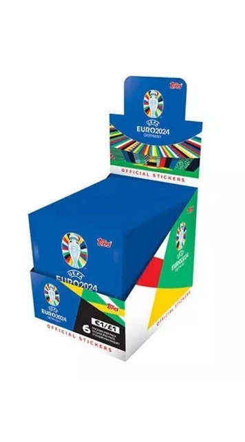 TOPPS UEFA EURO 2024 Germany Official Stickers Pack of 6 x 100 Packs ...