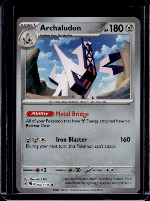 2025 POKEMON PRISMATIC Evolutions Archaludon Holo #070/131 £0.77 ...