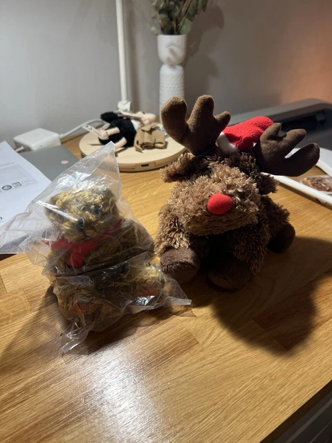 ELCH - RENTIER & Teddybär, Paket 2 Plüschtiere, Stofftier/ Weihnachten ...