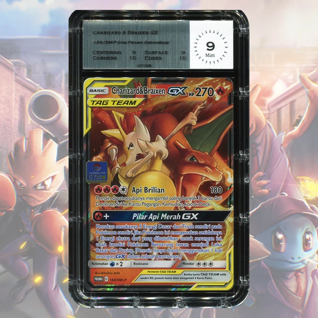 CHARIZARD & BRAIXEN GX 134/SM-P Indonesia GYM Promo - Sun & Moon ...