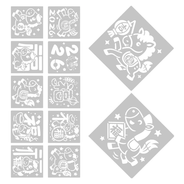 12 SHEETS DRAWING Template Reusable Spring Stencils Holiday for ...