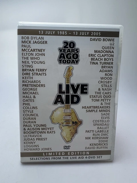LIVE AID - 20 Years Ago Today DVD: Selections RARE $39.90 - PicClick AU