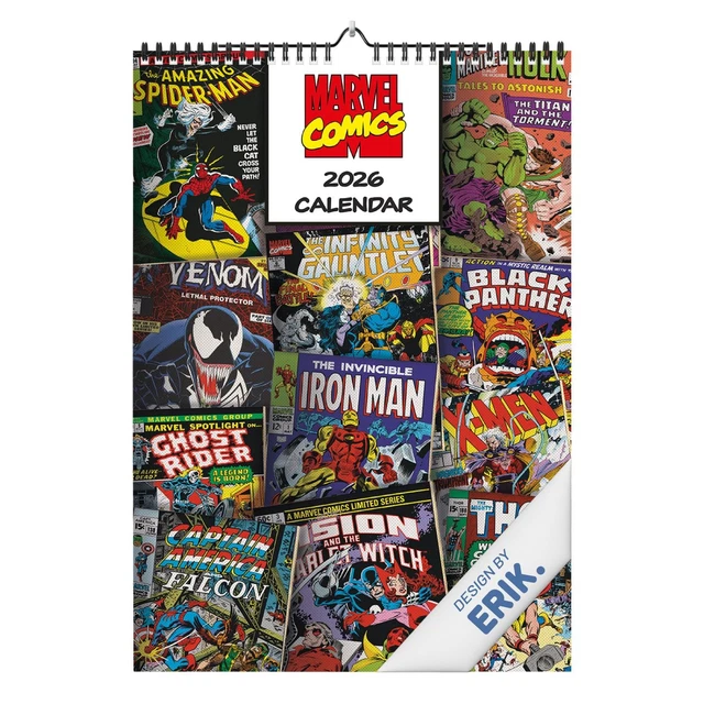 A3 WALL CALENDAR 2026 - Marvel Calendar 2026 Month To View | A3 Wall ...