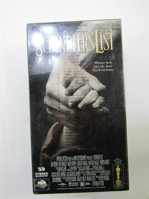 SCHINDLERS LIST VHS Sealed 2 Tape Set Universal Liam Nelson Watermark ...