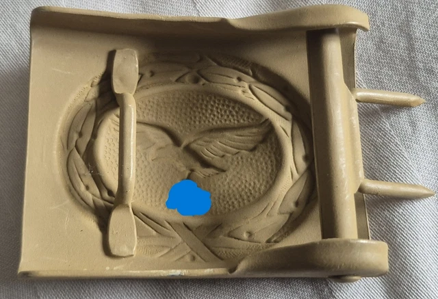 TROPICAL WW2 GERMAN Airforce and Airborne Belt Buckle sand colour £12. ...