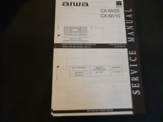 GENUINE SERVICE MANUAL Circuit Diagram AIWA NSX-S30,S32,S33,S35,S36 £8. ...