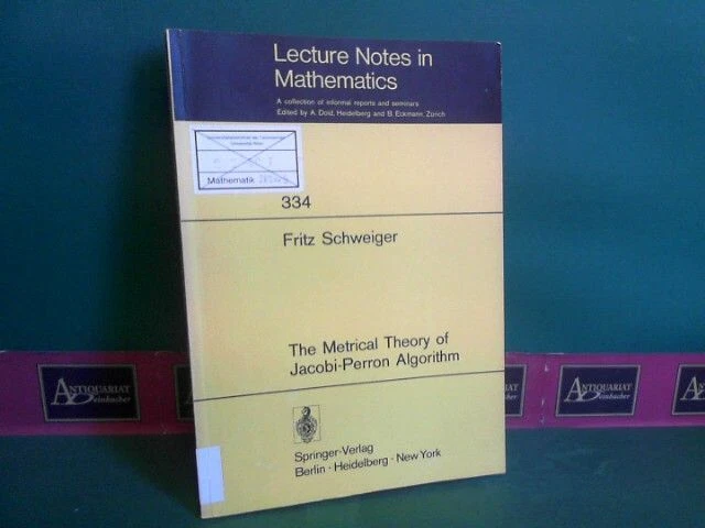 LA TEORIA METRICA dell'algoritmo di Jacobi-Perron. (= Appunti di ...