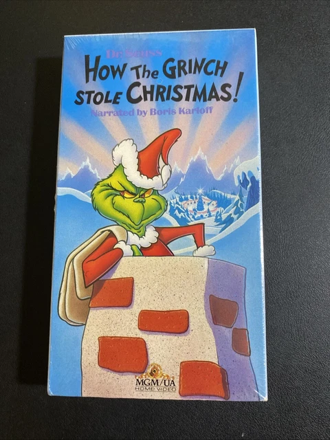 DR SEUSS HOW The Grinch Stole Christmas Vhs Sealed Cartoon Vintage 1966 ...