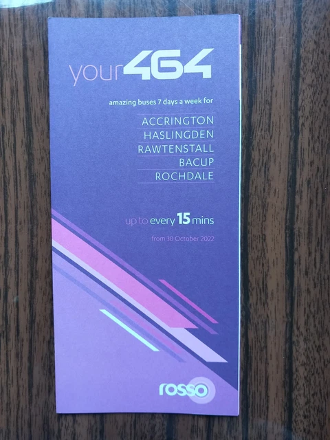 TRANSDEV ROSSO &464& Timetable dated 30 October 2022 £1.17 - PicClick UK