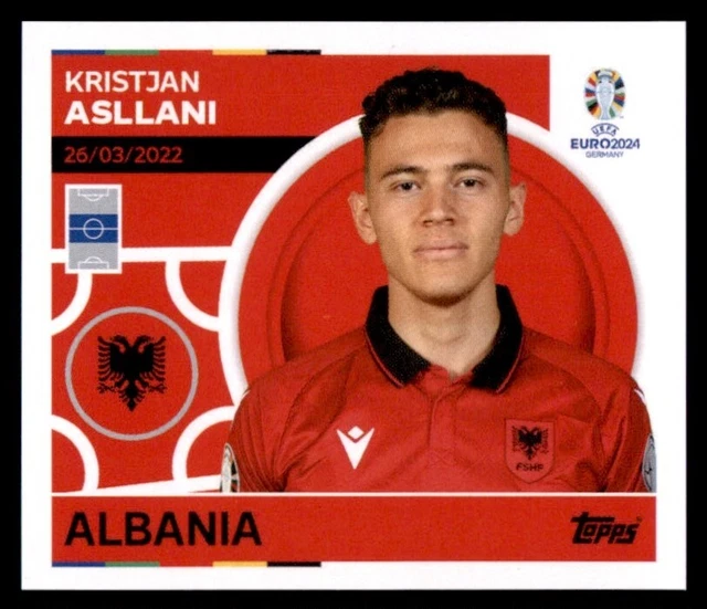 TOPPS UEFA EURO 2024 Sticker - Kristjan Asllani Albania No. ALB13 EUR 1 ...